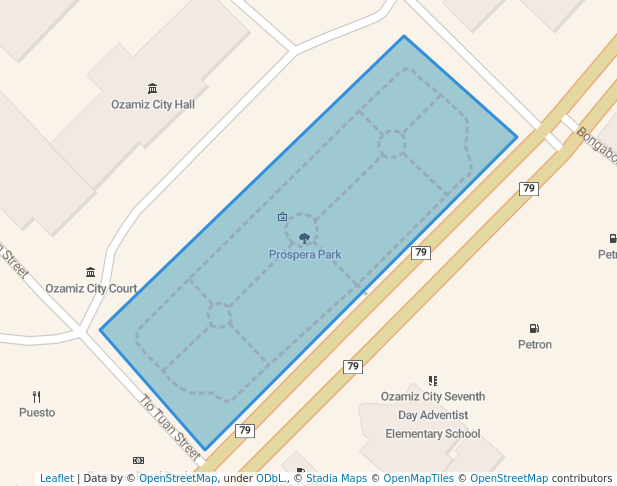 Prospera Park in Ozamiz City | Map and Routes