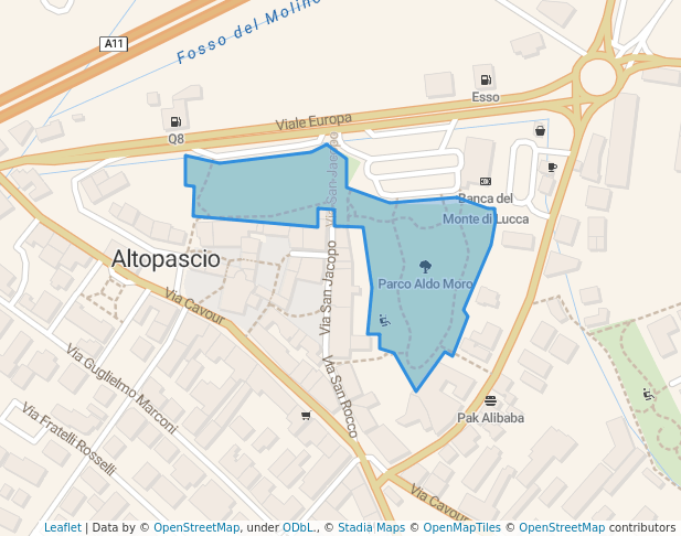 Parco Aldo Moro in Altopascio | Map and Routes