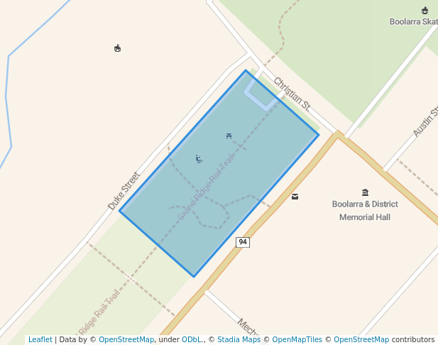 Railway Park in Boolarra | Map and Routes