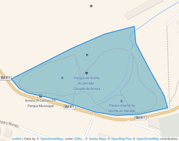 Parque da Quinta do Serrado - Circuito da Amora in Amora | Map and Routes