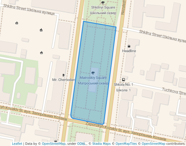 Matroskiy Square in Izmail | Map and Routes