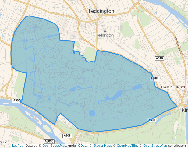 Bushy Park in Hampton | Map and Routes