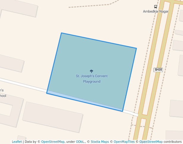 St. Joseph's Convent Playground in Bengaluru | Map and Routes