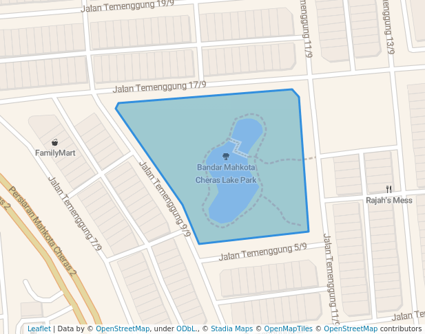 Bandar Mahkota Cheras Lake Park in Cheras | Map and Routes