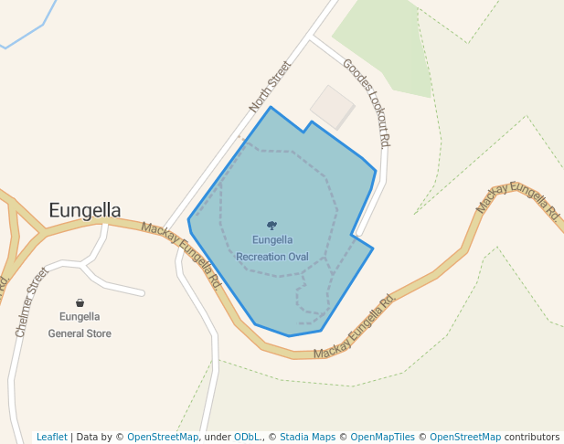 Eungella Recreation Oval in Eungella | Map and Routes