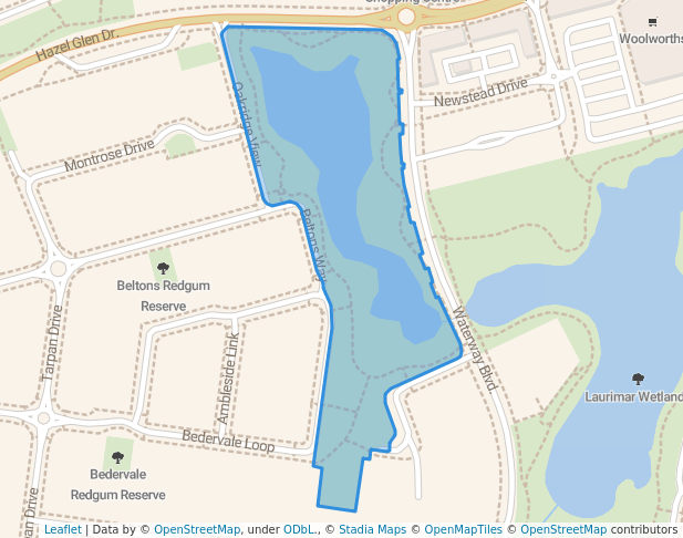 Laurimar Wetlands in Doreen | Map and Routes