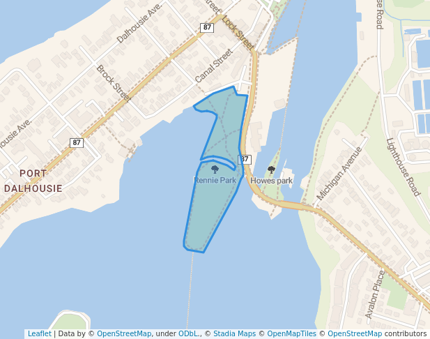 Rennie Park in St. Catharines | Map and Routes