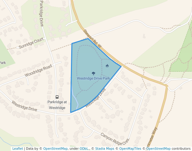 Westridge Drive Park in Kelowna | Map and Routes