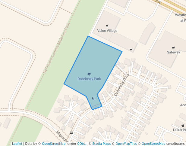 Dobrinsky Park in Winnipeg | Map and Routes