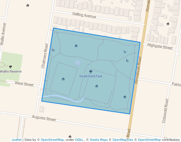 Strathfield Park in Strathfield | Map and Routes