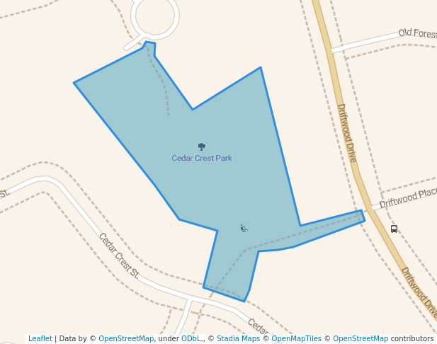 Cedar Crest Park in Kitchener | Map and Routes
