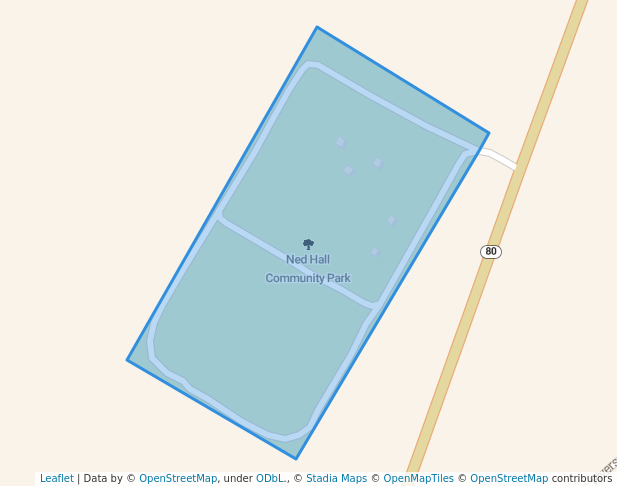 Ned Hall Community Park in Rodeo | Map and Routes