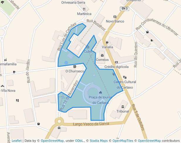 Parque Central do Cartaxo in Cartaxo | Map and Routes