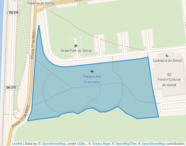 Parque dos Franceses in Seixal | Map and Routes