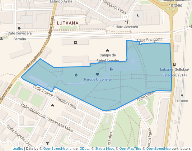 Parque Orconera in Barakaldo | Map and Routes