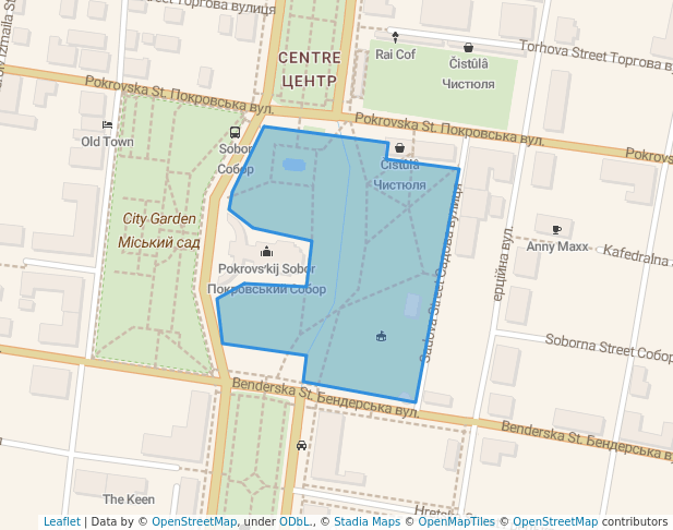 Sviato-Pokrovskyi Square in Izmail | Map and Routes