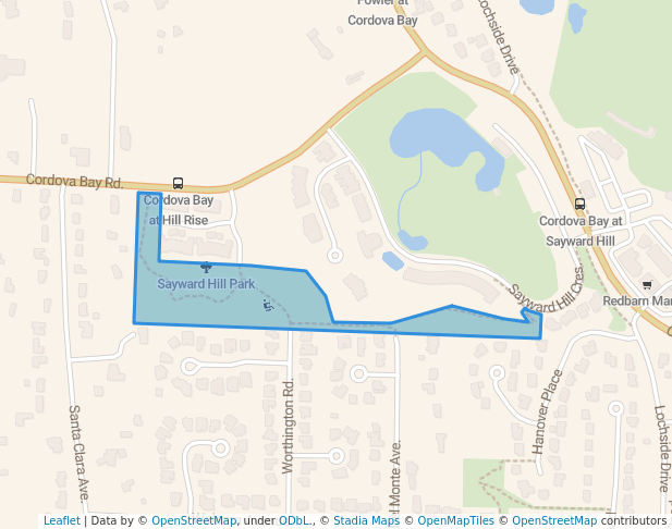 Sayward Hill Park in Victoria | Map and Routes