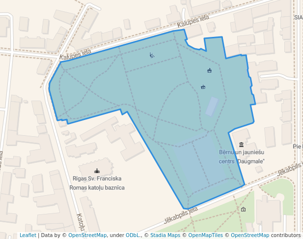 Miera dārzs in Rīga | Map and Routes