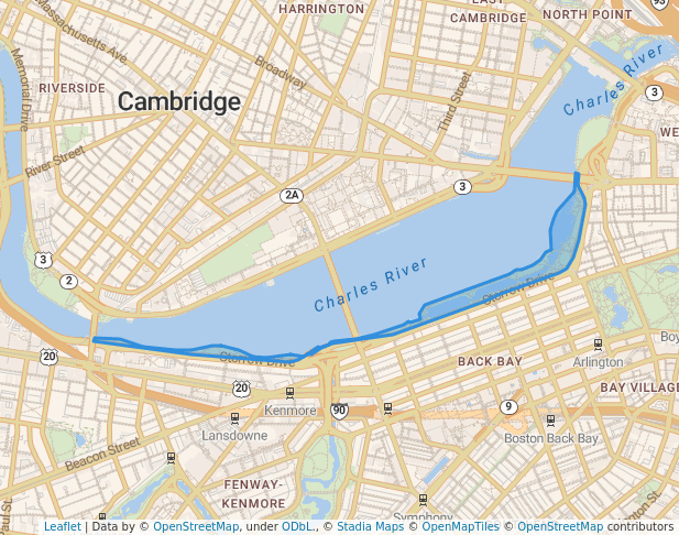 Charles River Esplanade in Boston | Map and Routes