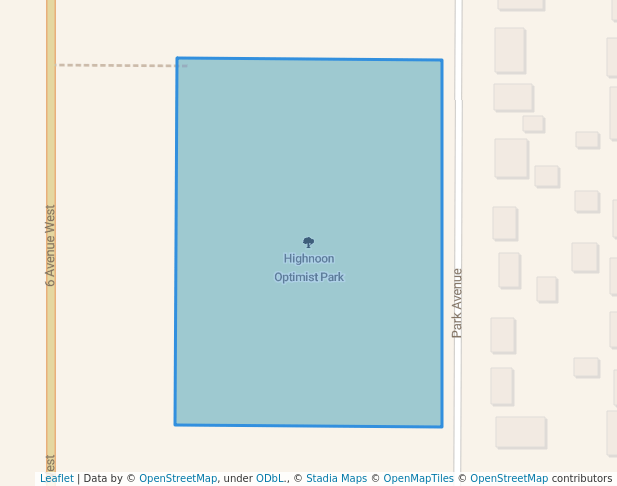 Highnoon Optimist Park in Prince Albert | Map and Routes