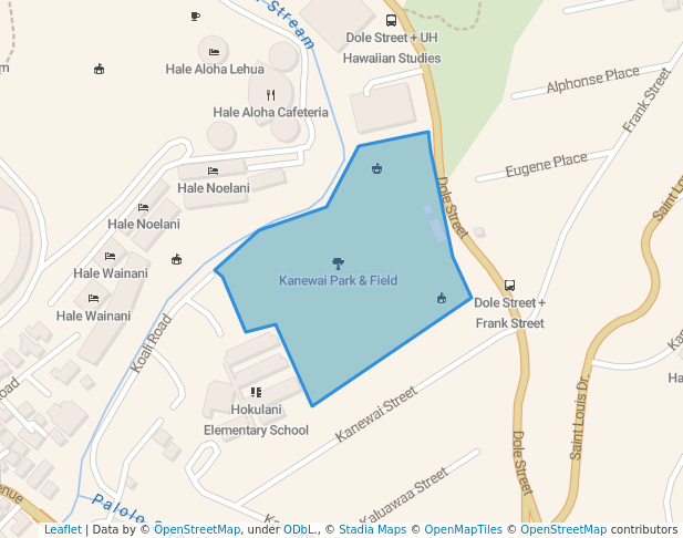 Kanewai Park & Field in Honolulu | Map and Routes