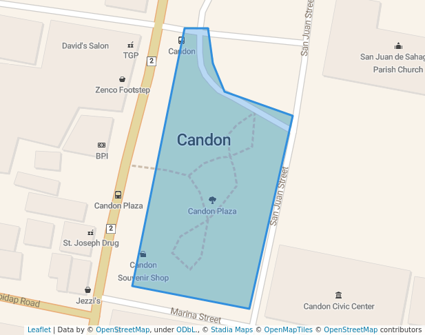 Candon Plaza in Candon | Map and Routes