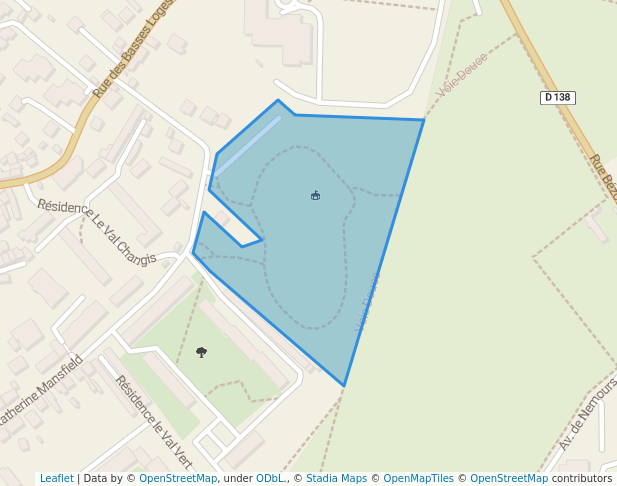 Parc Val du Moulin in Avon | Map and Routes