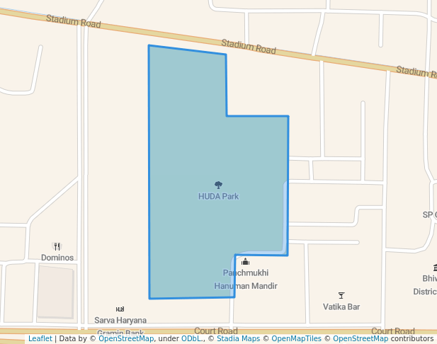 HUDA Park in Bhiwani | Map and Routes
