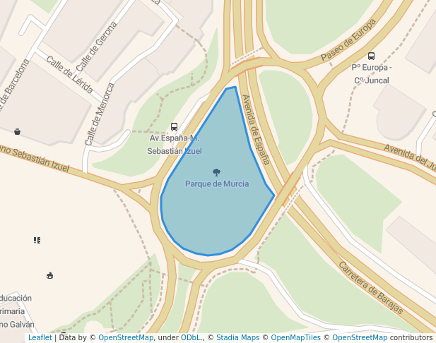 Parque de Murcia in Alcobendas | Map and Routes