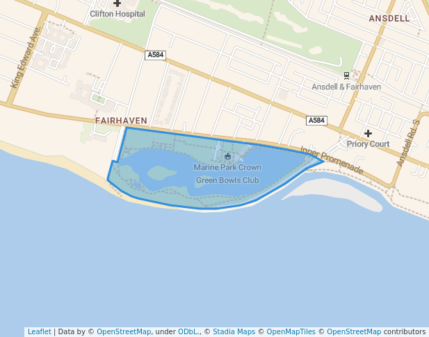 Fairhaven Lake in Lytham St Annes | Map and Routes