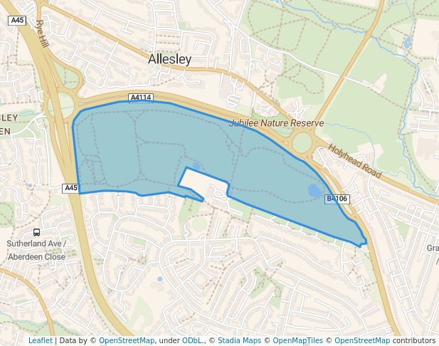 Allesley Park in Allesley | Map and Routes
