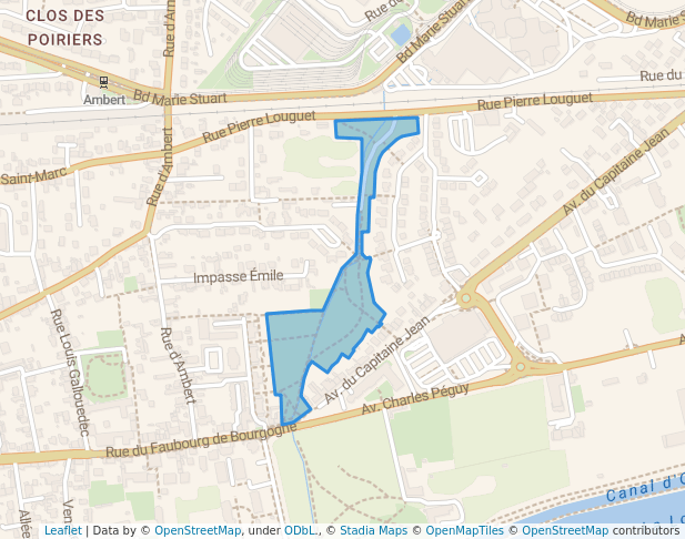 Parc du Vallon Saint-Loup in Saint-Jean-de-Braye | Map and Routes