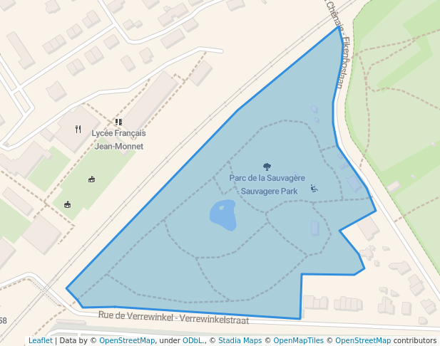 Parc de la Sauvagère - Sauvagere Park in Ukkel | Map and Routes