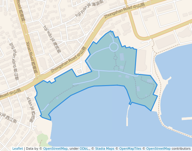 Xinghai Park in Da Lian Shi | Map and Routes