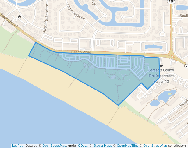 Siesta Beach Park in Siesta Key | Map and Routes