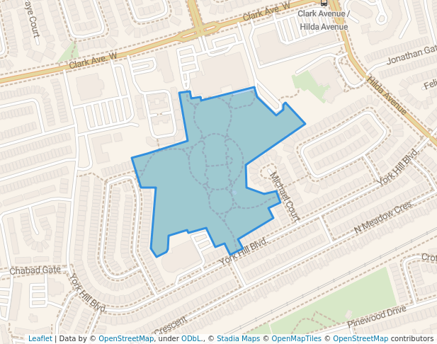 York Hill District Park in Vaughan | Map and Routes