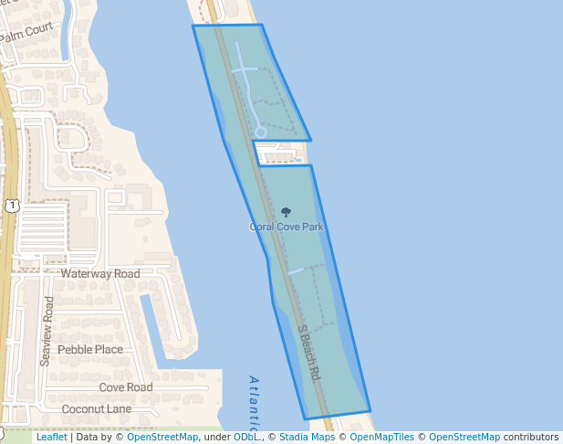 Coral Cove Park in Tequesta | Map and Routes