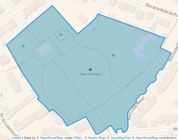 Parc de Praud in Rezé | Map and Routes
