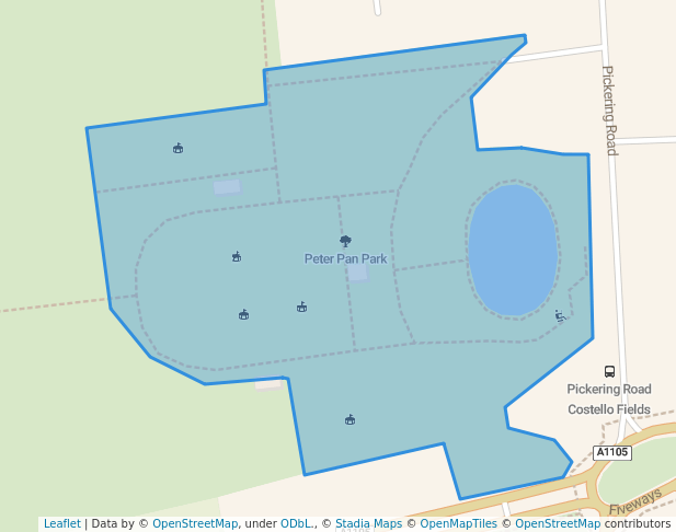Peter Pan Park in Kingston upon Hull | Map and Routes