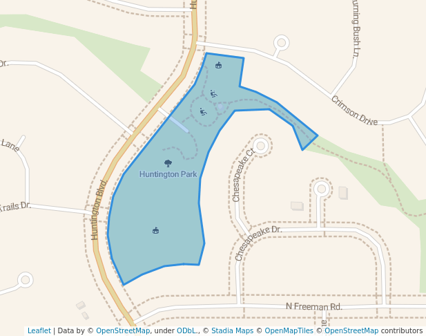 Huntington Park in Hoffman Estates | Map and Routes