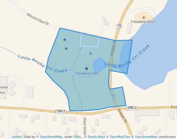 Friendship Park in Friendship | Map and Routes