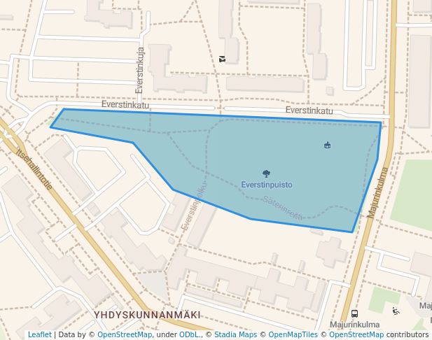 Everstinpuisto in Esbo | Map and Routes