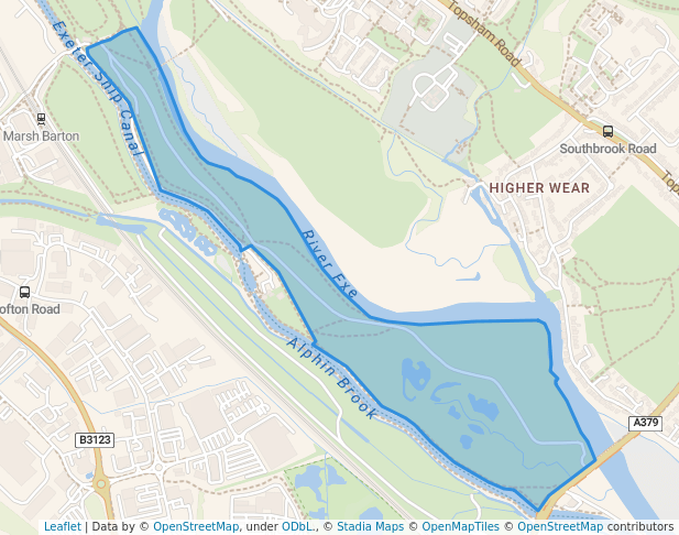 Riverside Valley Park in Exeter | Map and Routes
