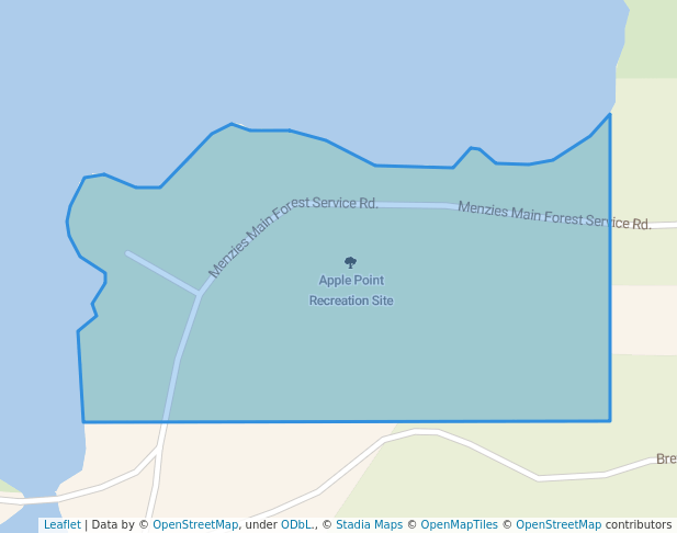 Apple Point Recreation Site in Heriot Bay | Map and Routes