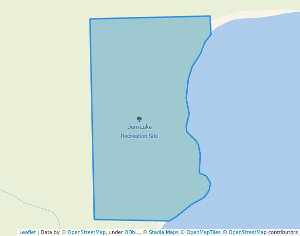 Dem Lake Recreation Site in Manson Creek | Map and Routes