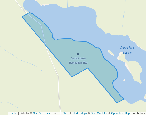 Derrick Lake Recreation Site in Nass Camp | Map and Routes