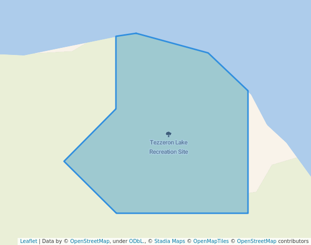 Tezzeron Lake Recreation Site in Pinchi Lake | Map and Routes