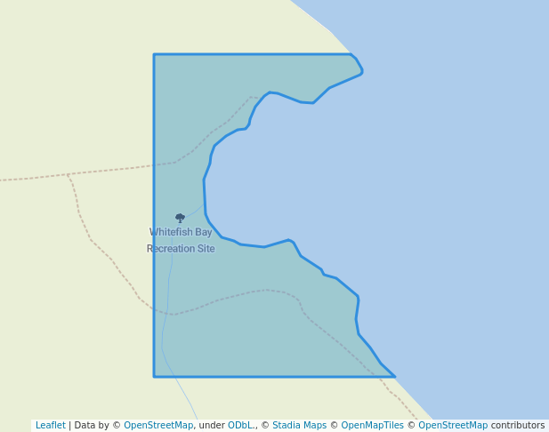 Whitefish Bay Recreation Site in Sunnyside | Map and Routes