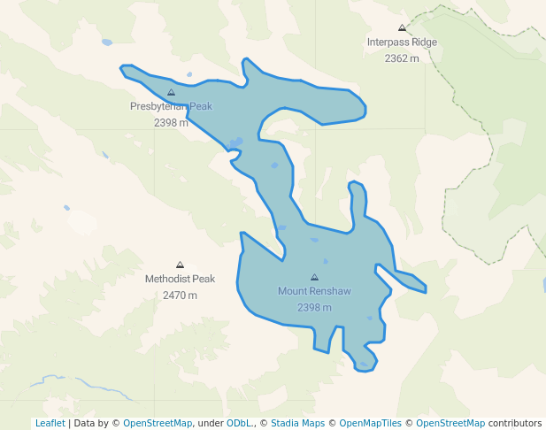 Mt. Renshaw Alpine Recreation Site in Penny | Map and Routes