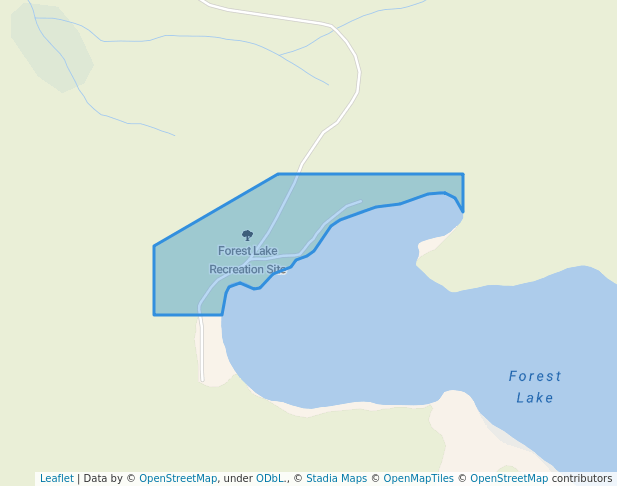 Forest Lake Recreation Site in 150 Mile House | Map and Routes